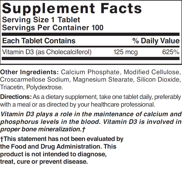 Nature's Blend vitamin D3 for bone health