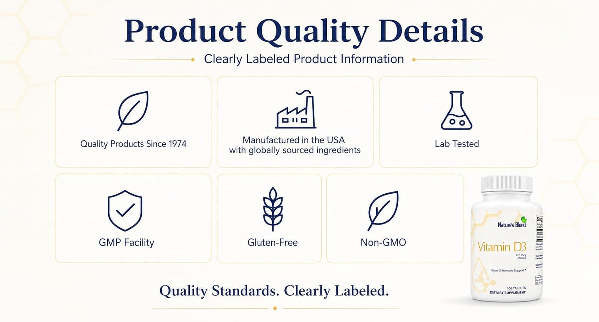 Nature's Blend Vitamin D3 tablets