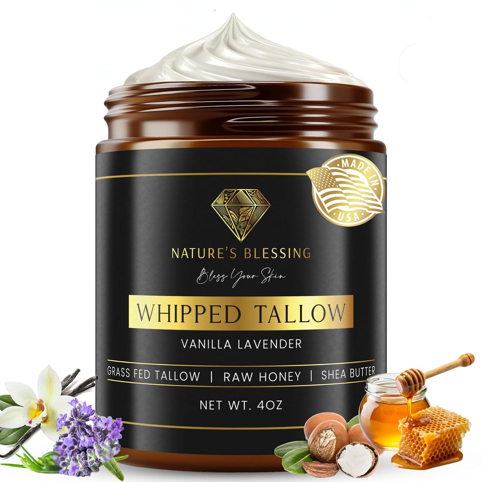 Nature's Blessing beef tallow cream for skin hydration
