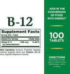 Nature's Bounty B-12 for vitality