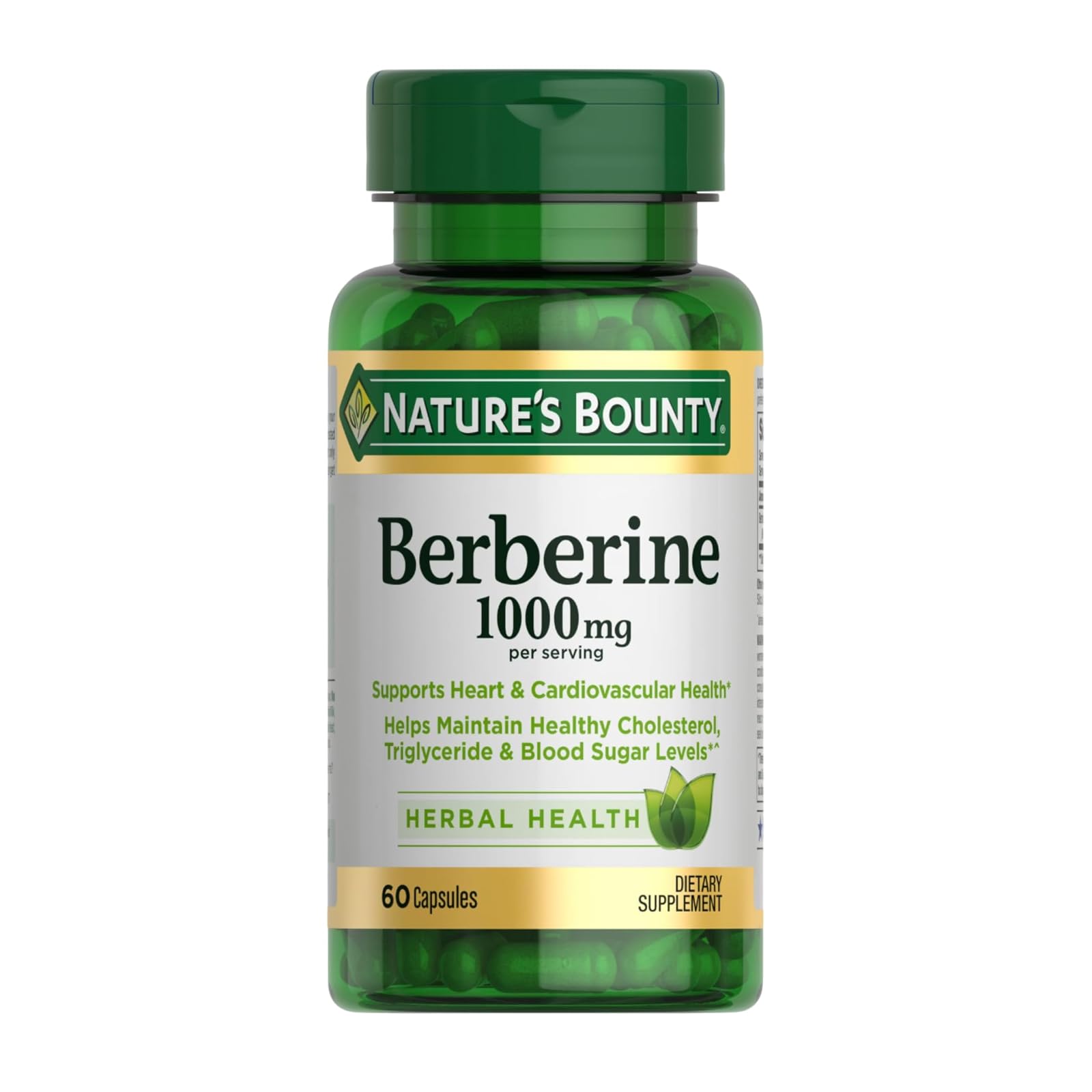 Nature's Bounty berberine capsules 1000 mg