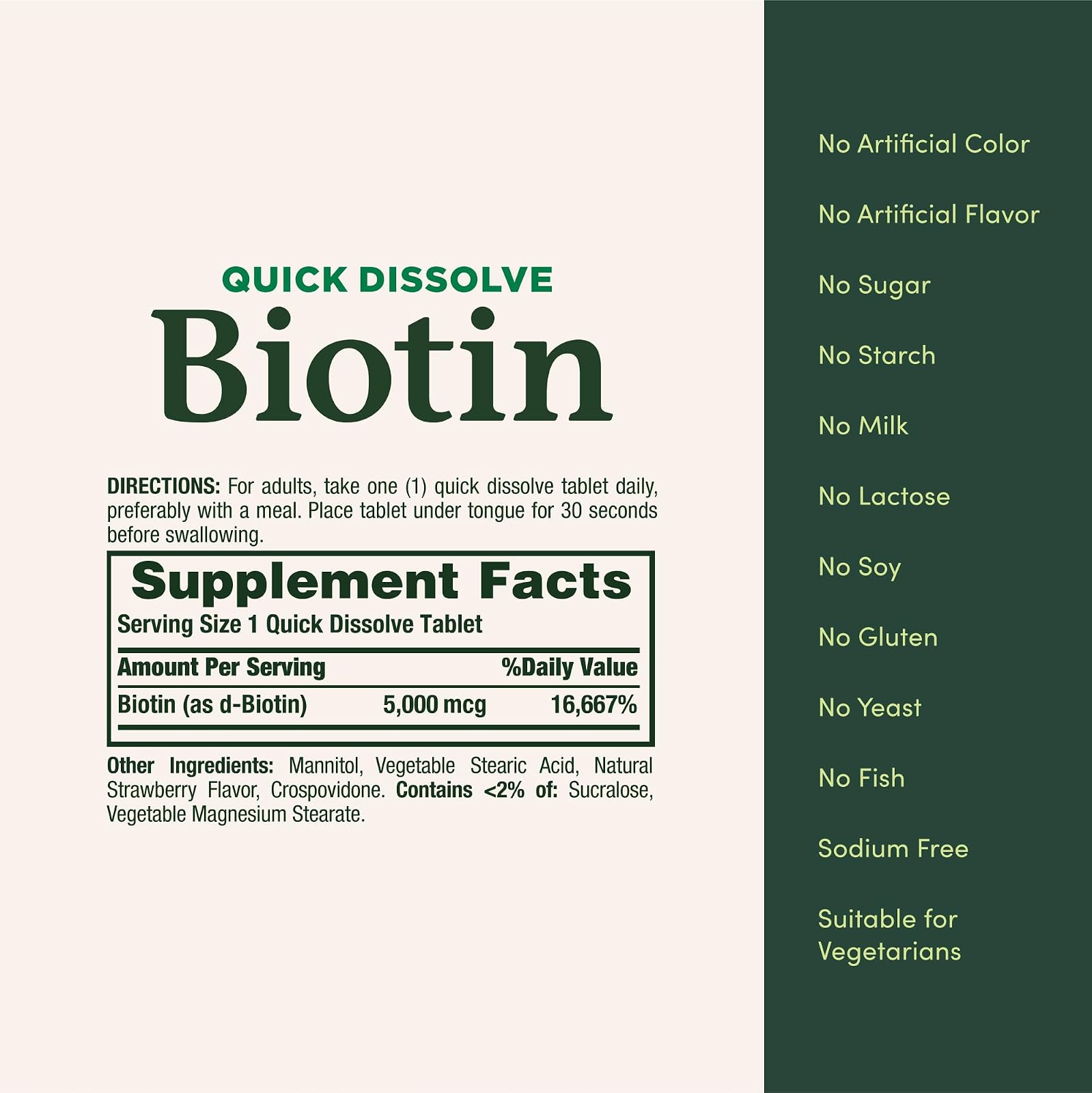 Nature's Bounty biotin 5000 mcg benefits