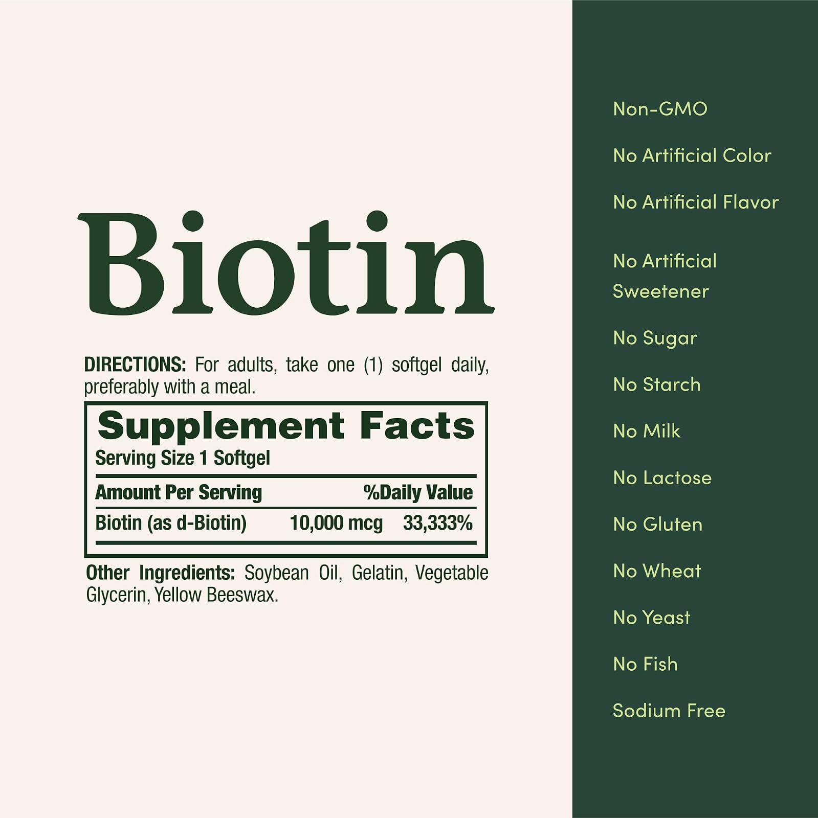 Nature's Bounty biotin for energy metabolism