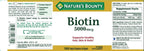 Nature's Bounty biotin for nails