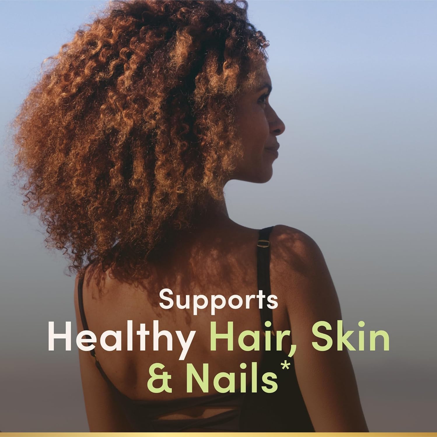 Nature's Bounty biotin supports nail strength