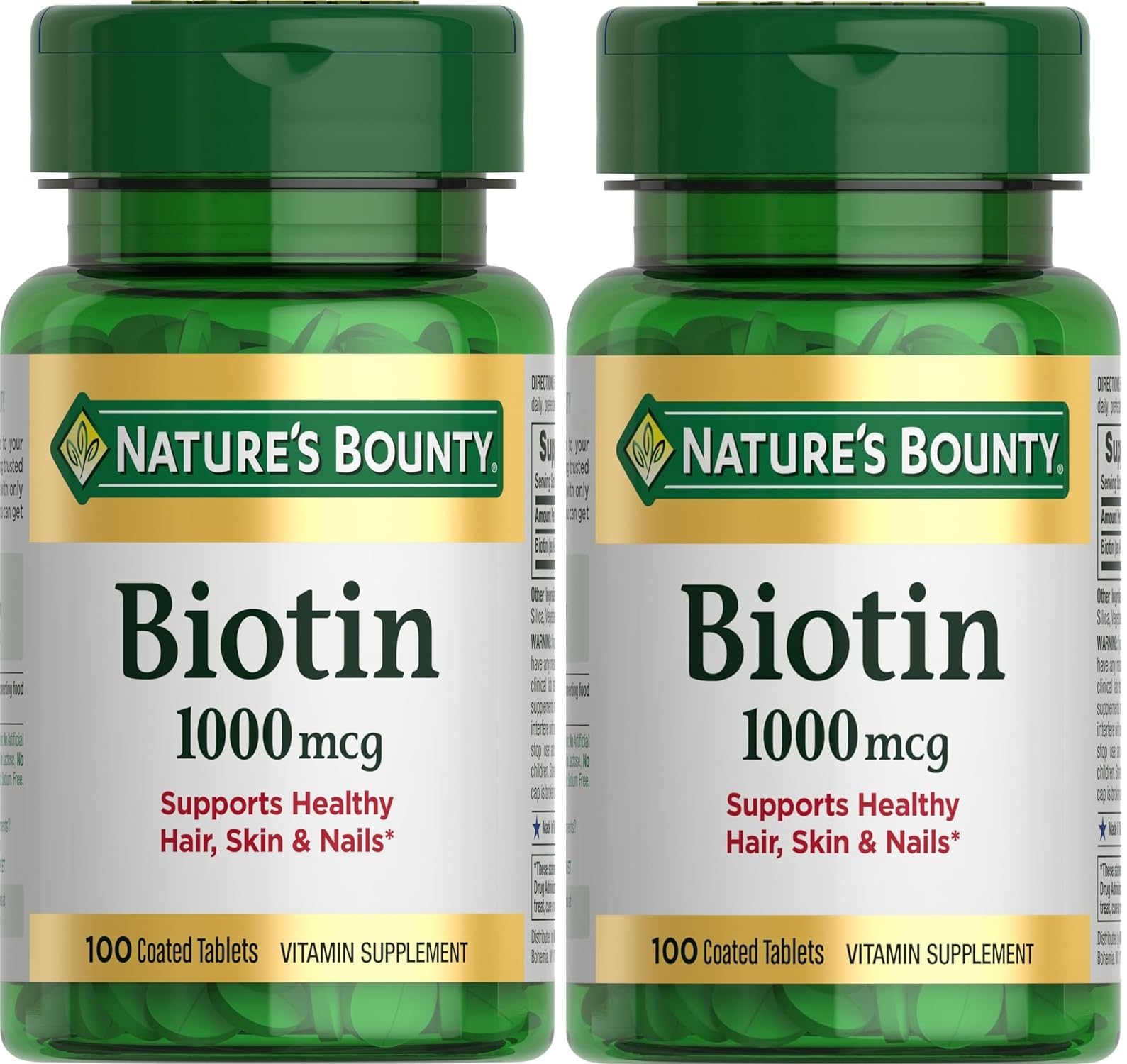 Nature's Bounty biotin tablets for hair