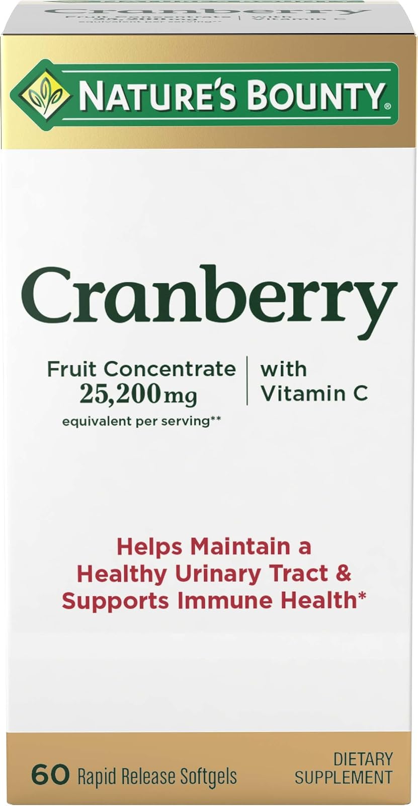Nature's Bounty cranberry softgels benefits