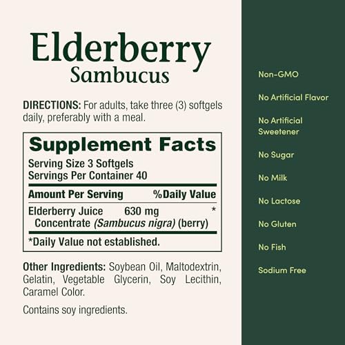 Nature's Bounty elderberry antioxidant benefits