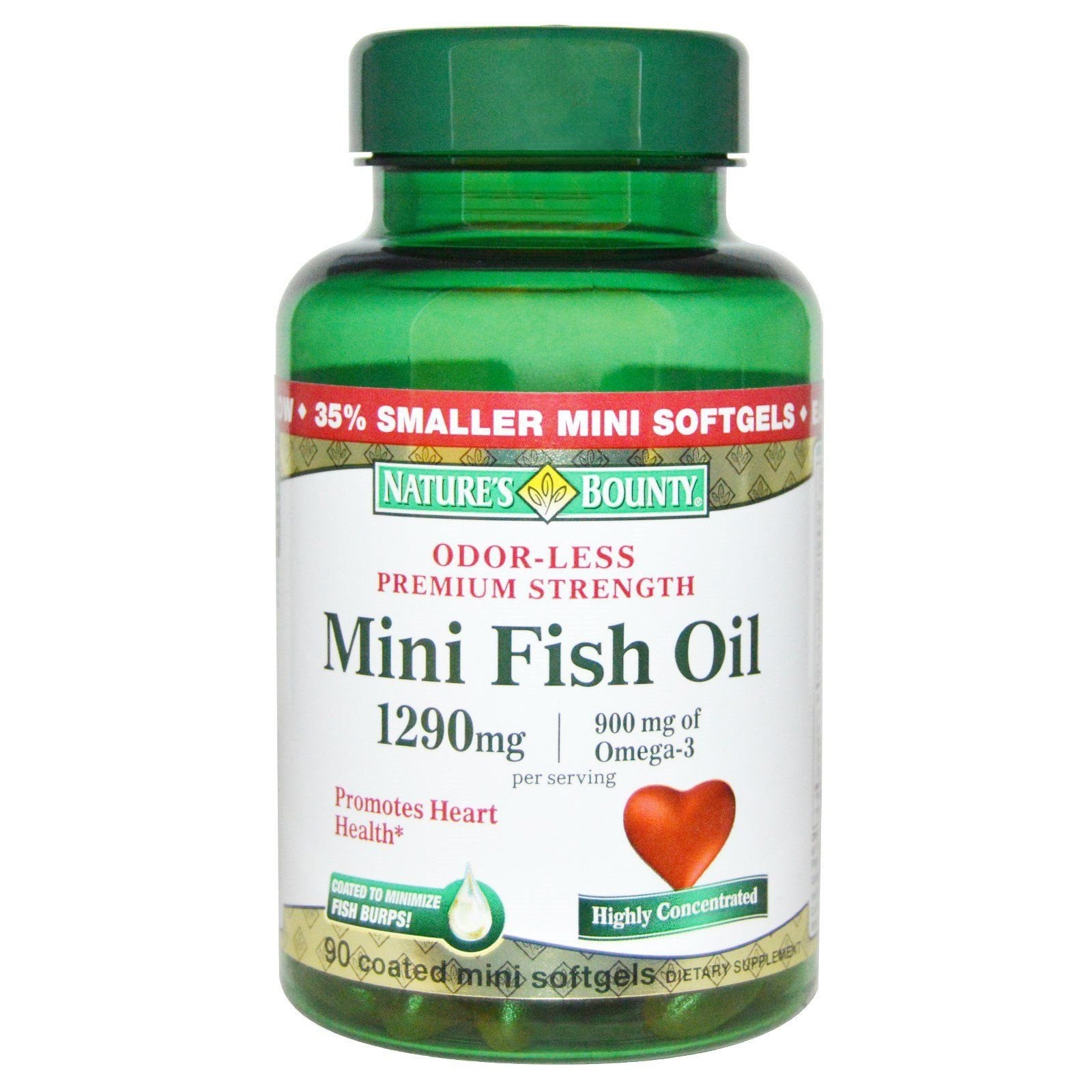 Nature's Bounty fish oil softgels for heart health