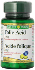 Nature's Bounty folic acid tablets for health