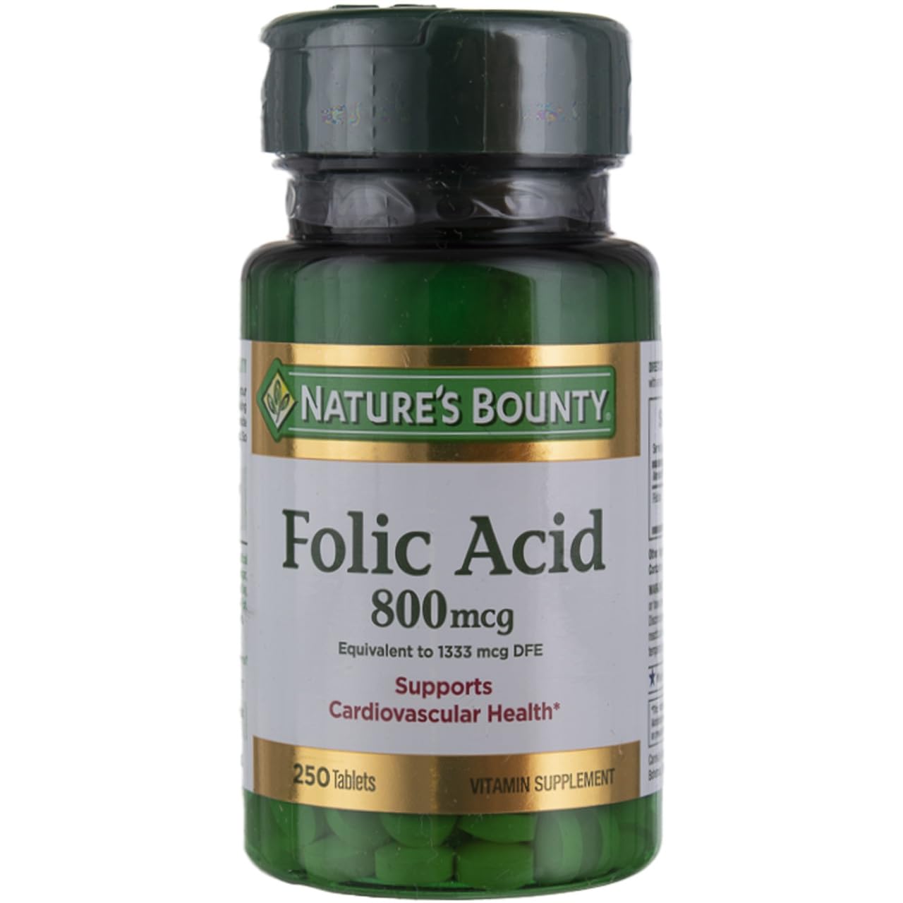 Nature's Bounty folic acid tablets