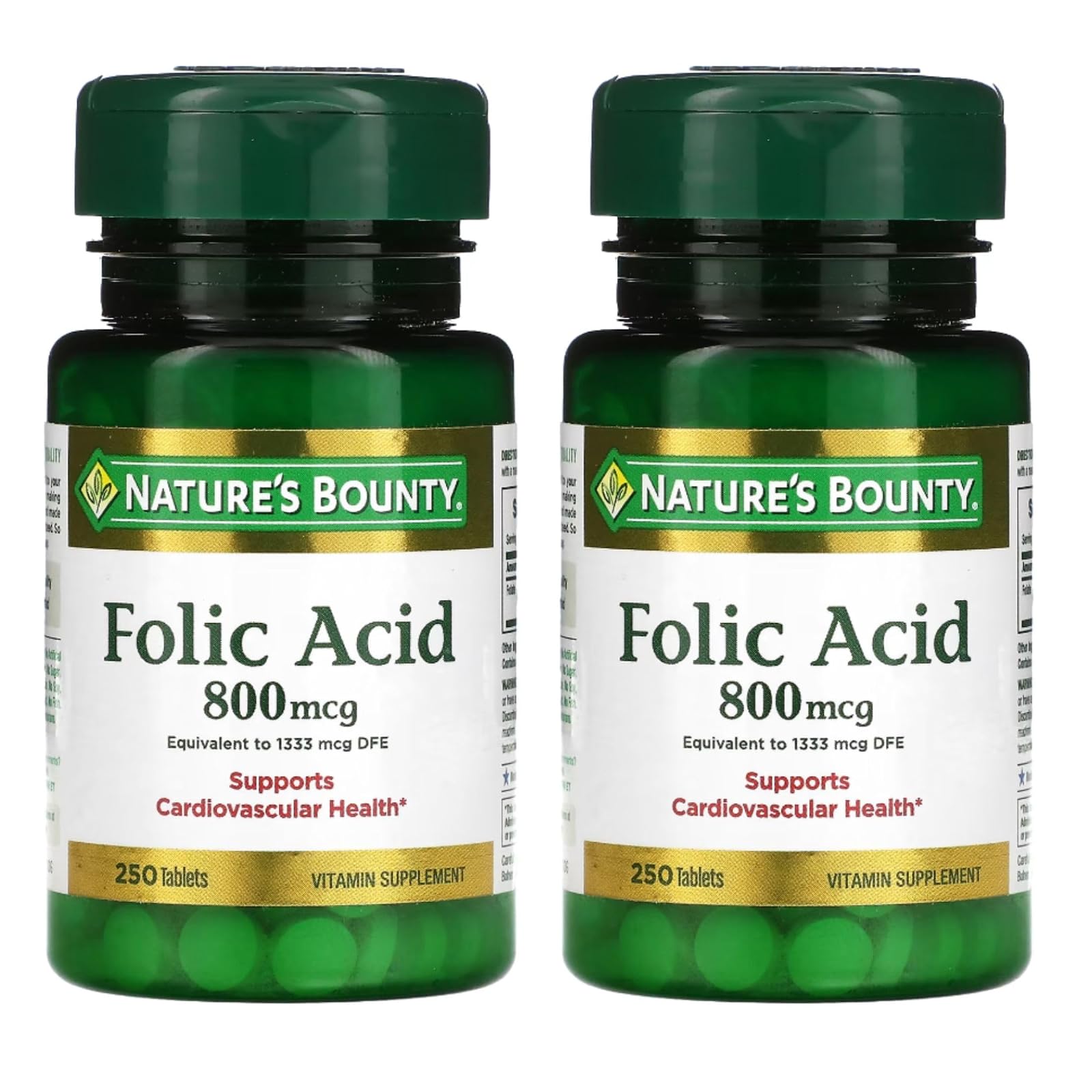Nature's Bounty folic acid tablets