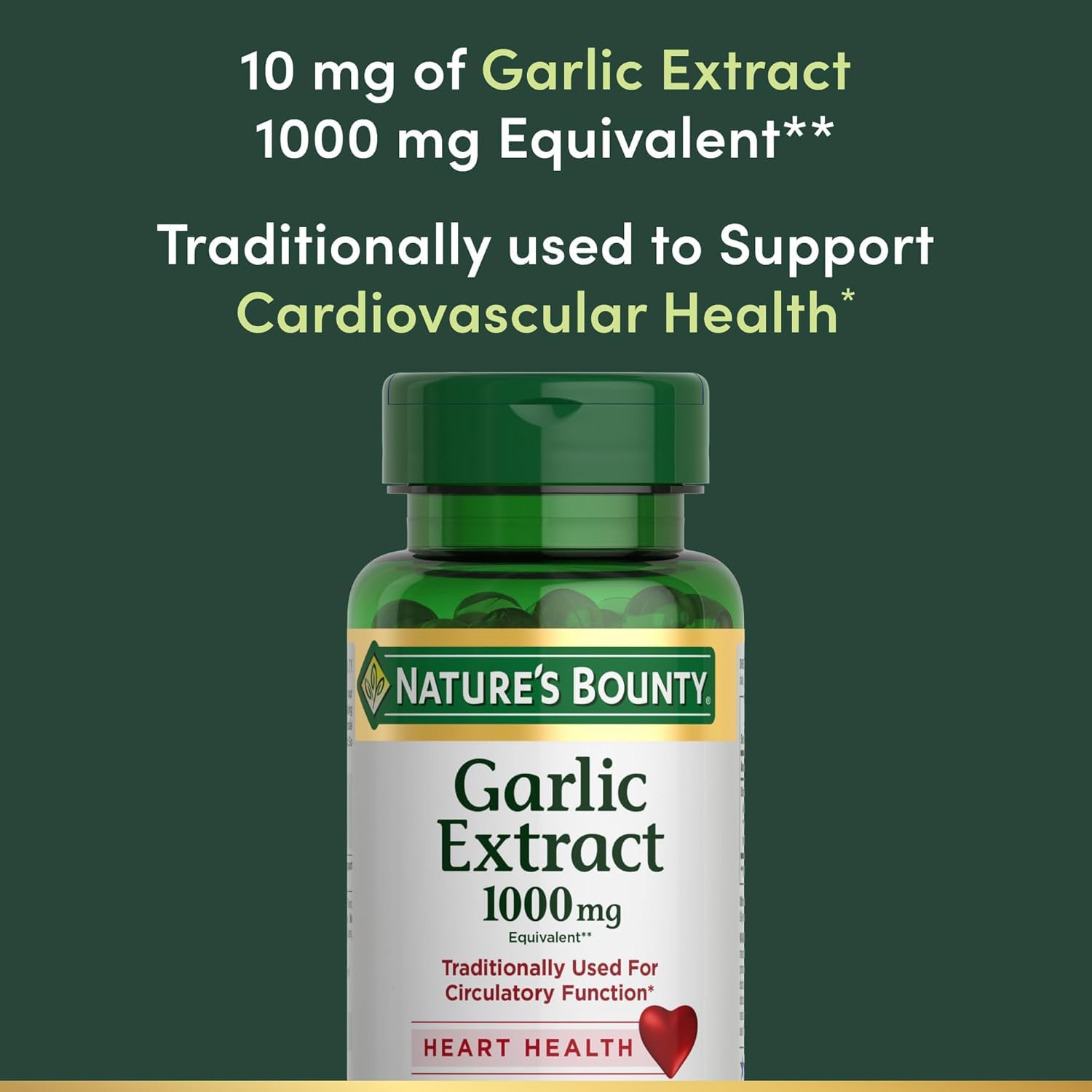 Nature's Bounty garlic for overall health