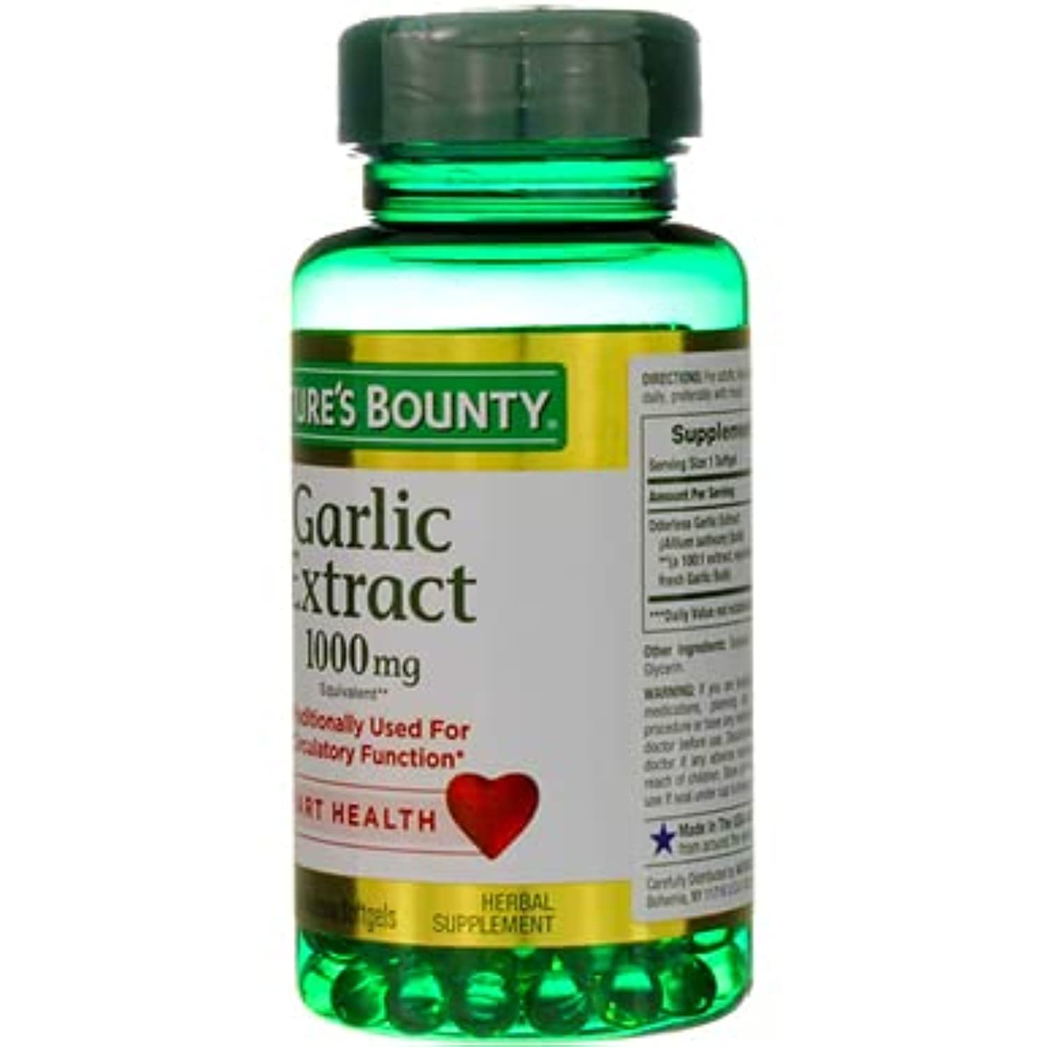 nature's bounty garlic health benefits