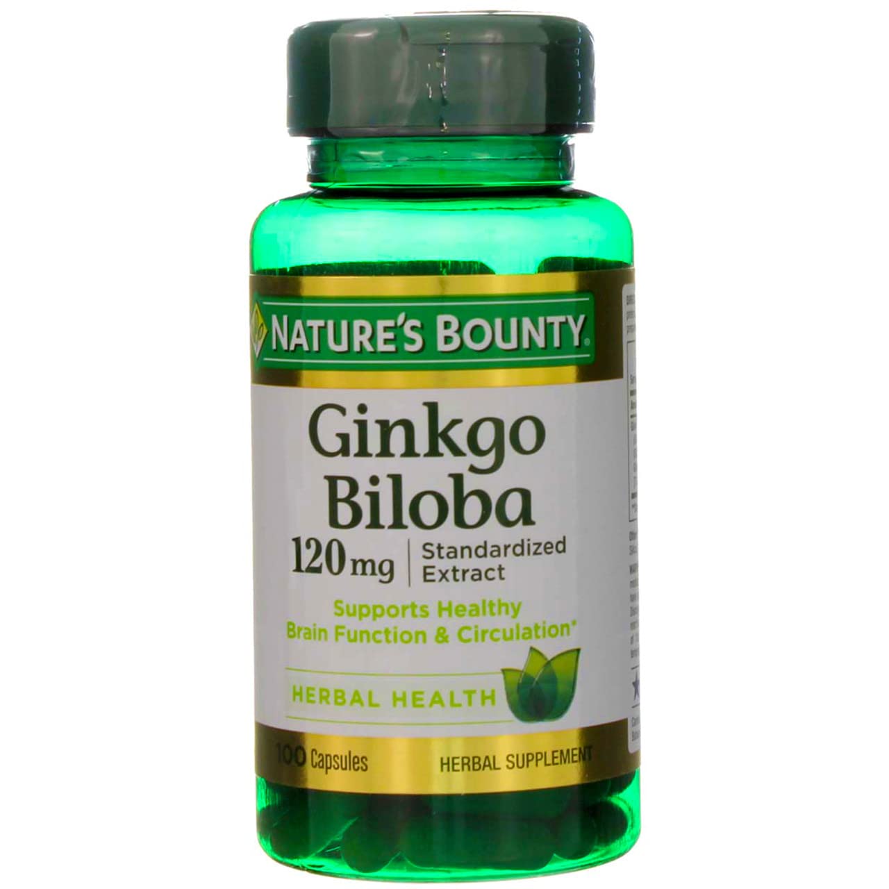 Nature's Bounty Ginkgo Biloba capsules for memory support