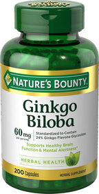 Nature's Bounty ginkgo biloba capsules