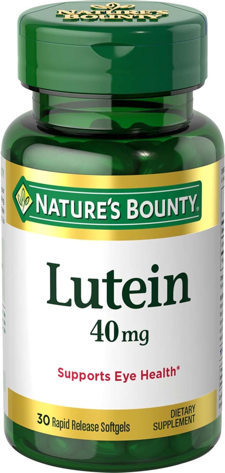 Nature's Bounty lutein softgels for eye health