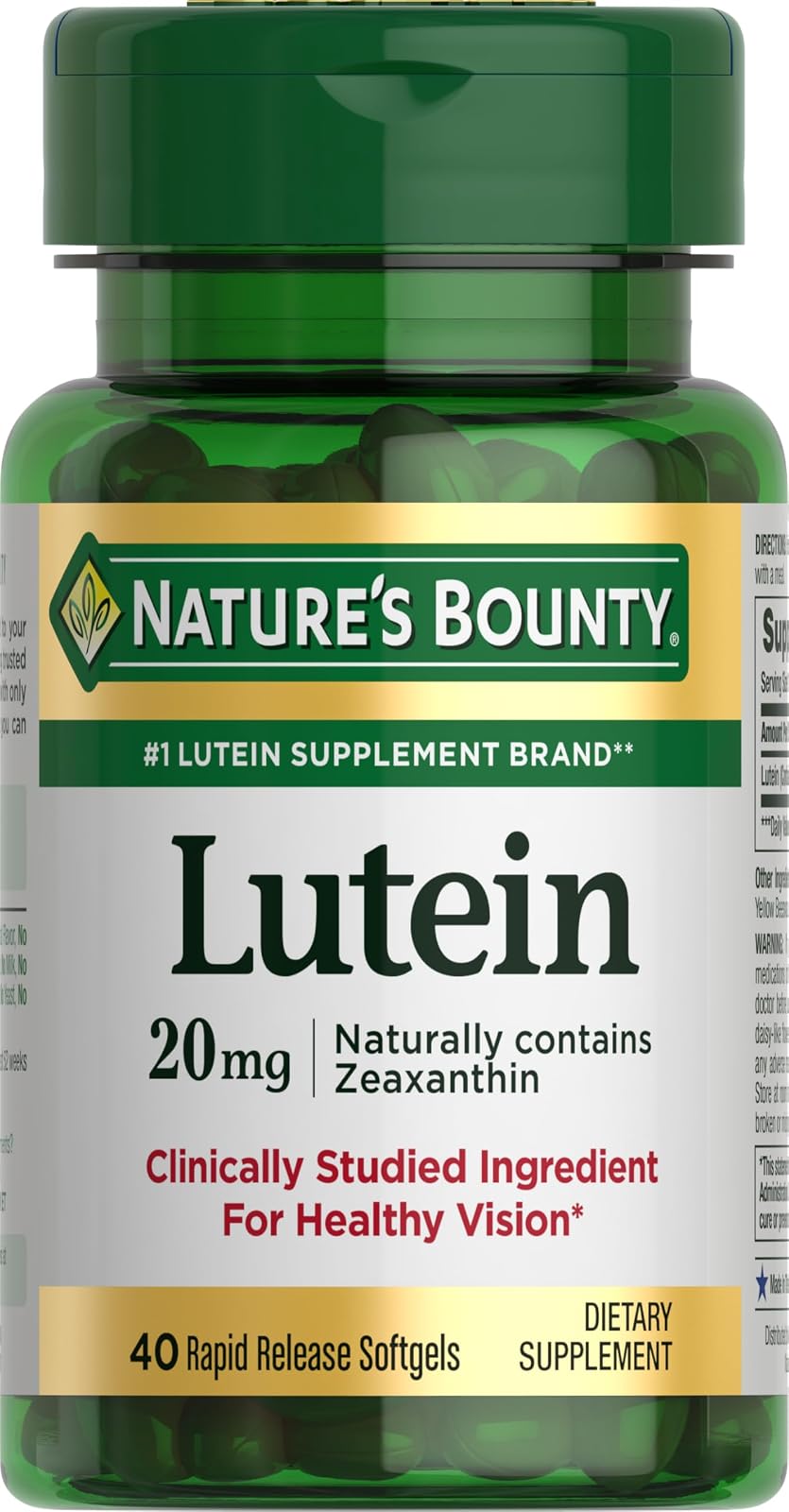 Nature's Bounty Lutein softgels