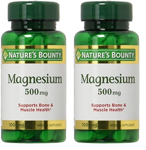 Nature's Bounty magnesium capsules for wellness