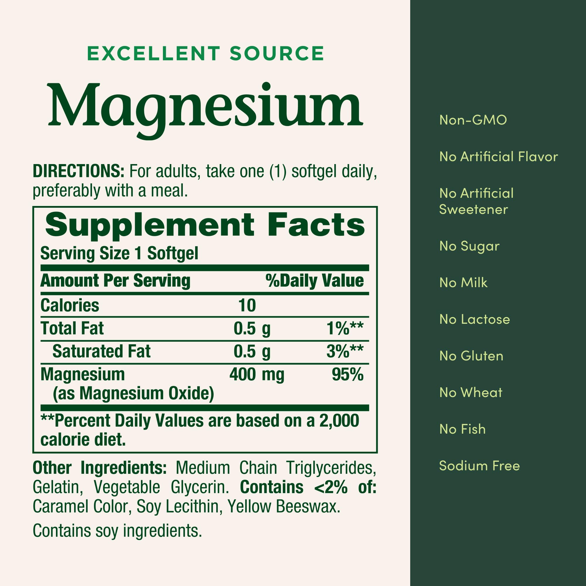 Nature's Bounty magnesium for daily nutrition