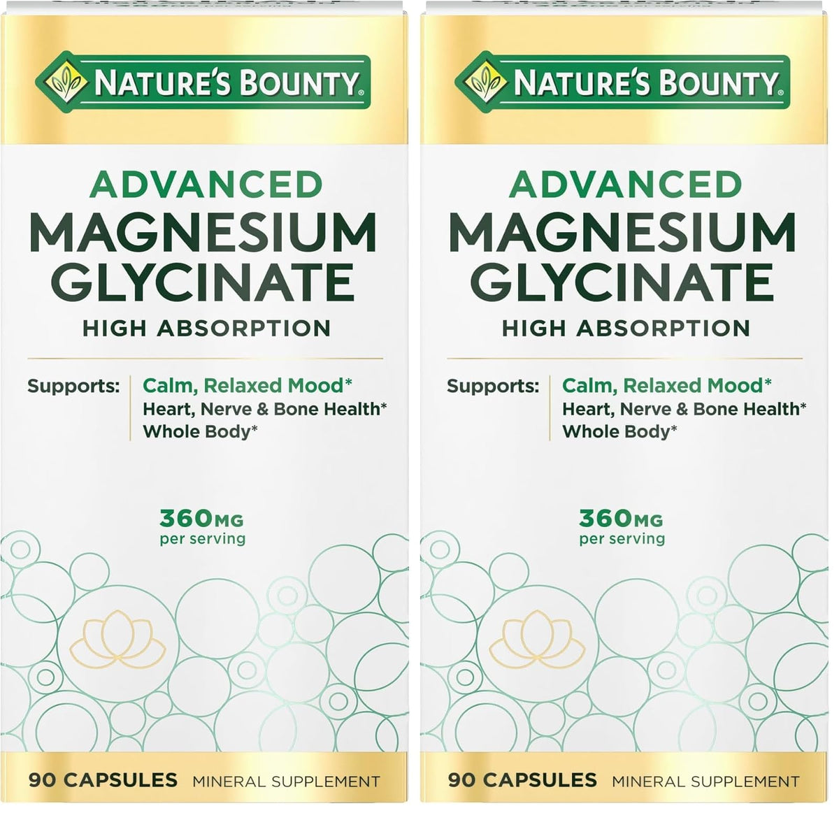 Nature's Bounty magnesium glycinate capsules