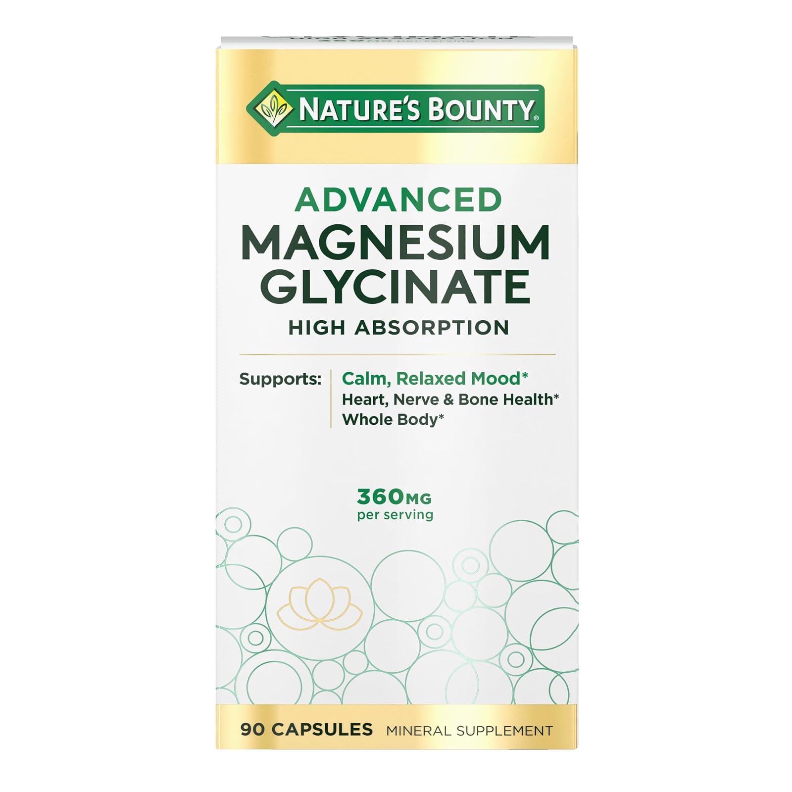 Nature's Bounty magnesium glycinate capsules