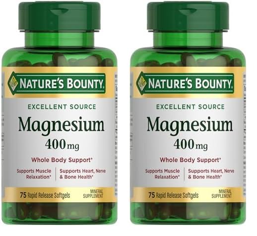 Nature's Bounty magnesium softgels for heart health