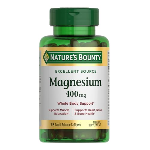 Nature's Bounty magnesium softgels for relaxation