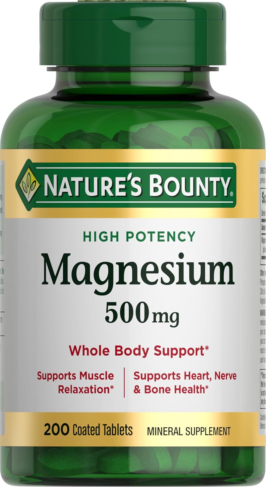 Nature's Bounty magnesium supplement tablets