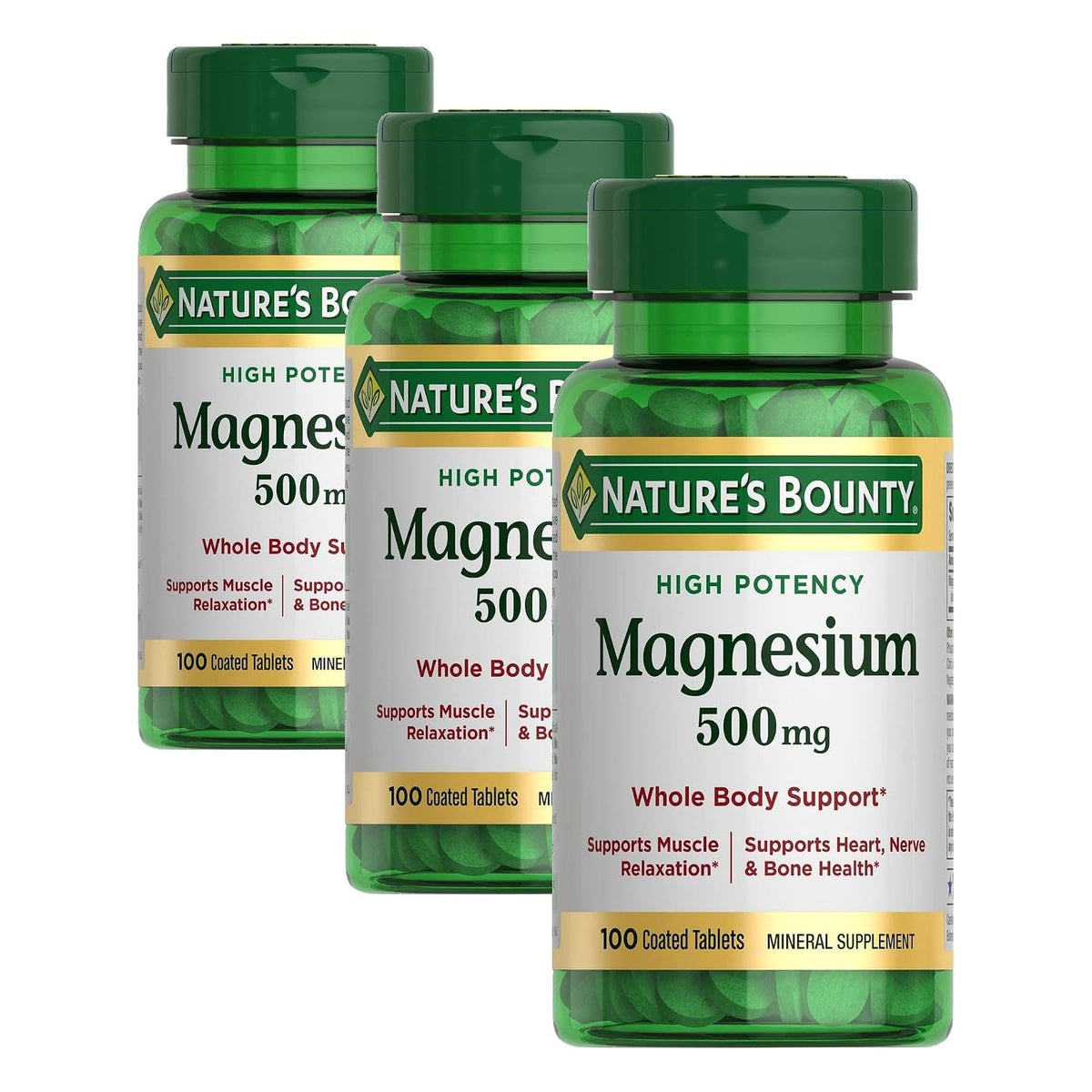 Nature's Bounty Magnesium supplement tablets
