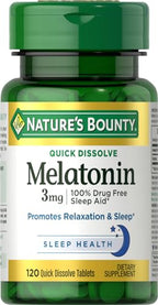 Nature's Bounty melatonin for restful sleep