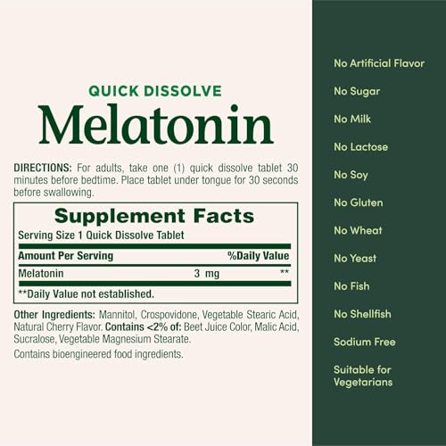 Nature's Bounty melatonin for sleep quality