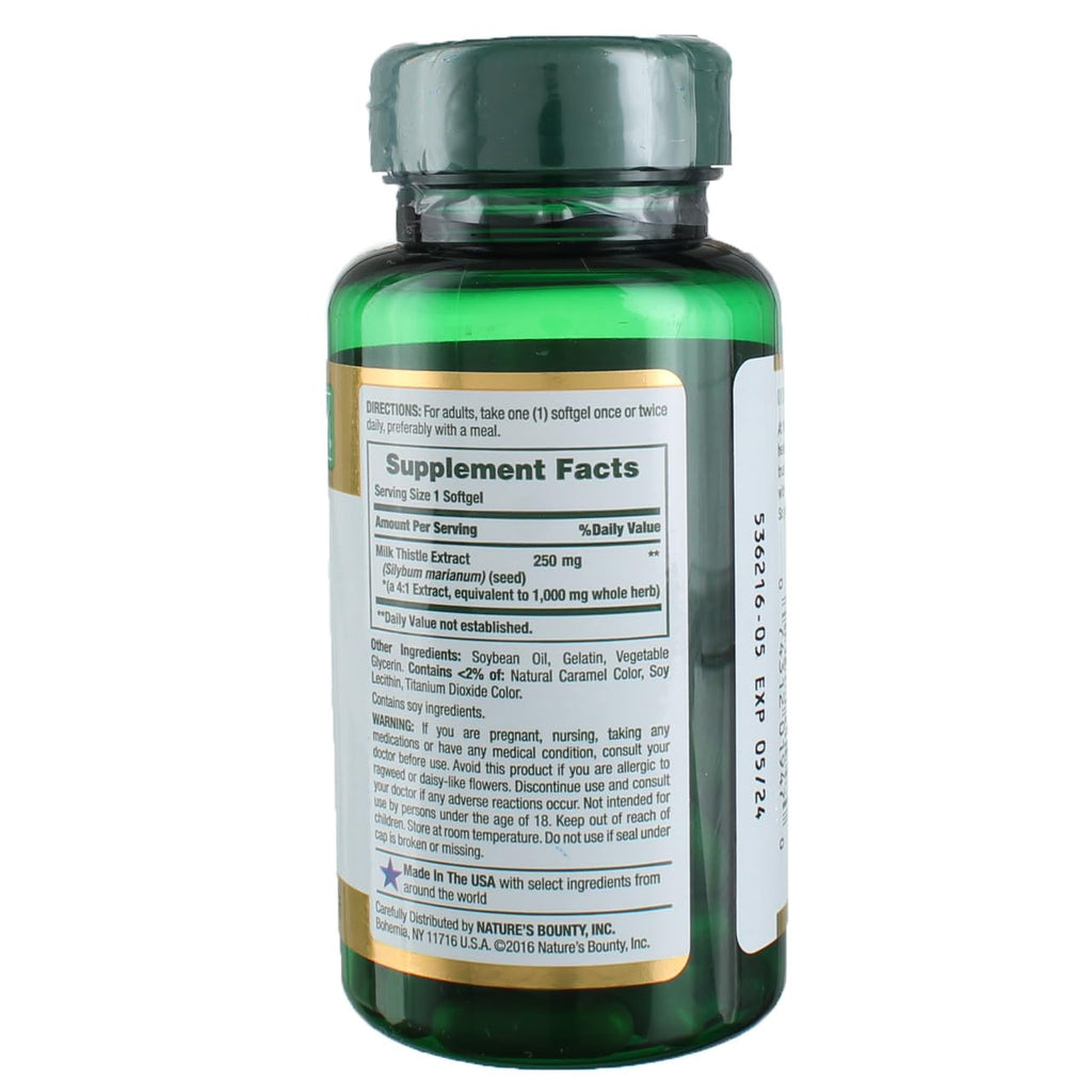 Nature's Bounty milk thistle softgels