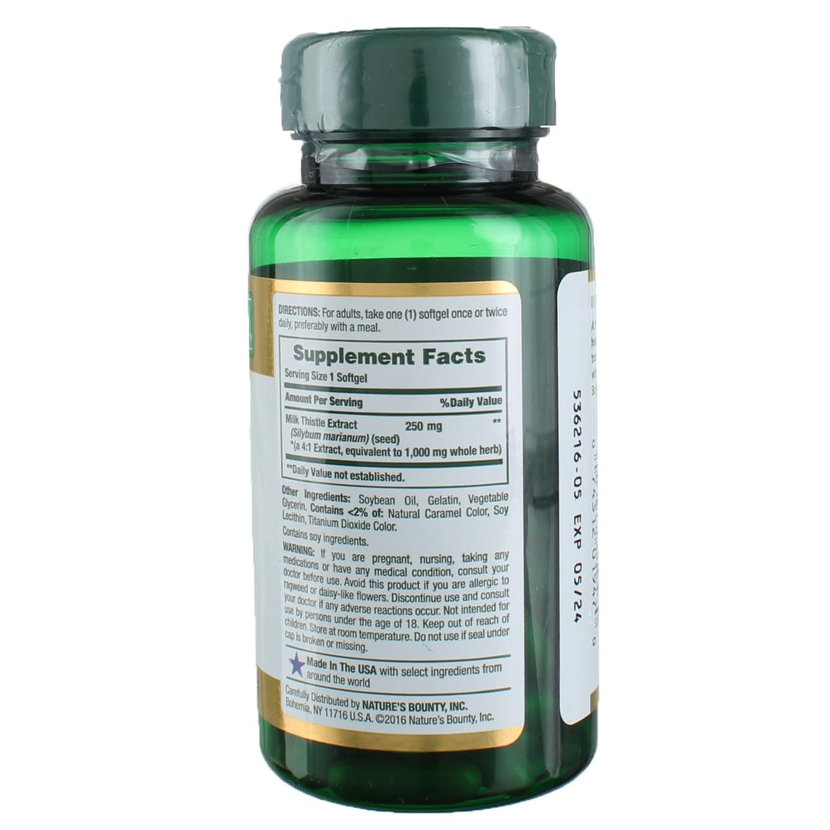 Nature's Bounty milk thistle softgels