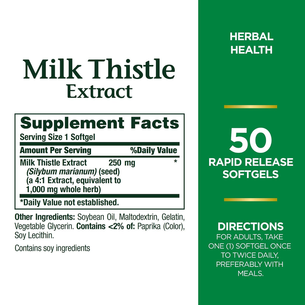 Nature's Bounty milk thistle softgels