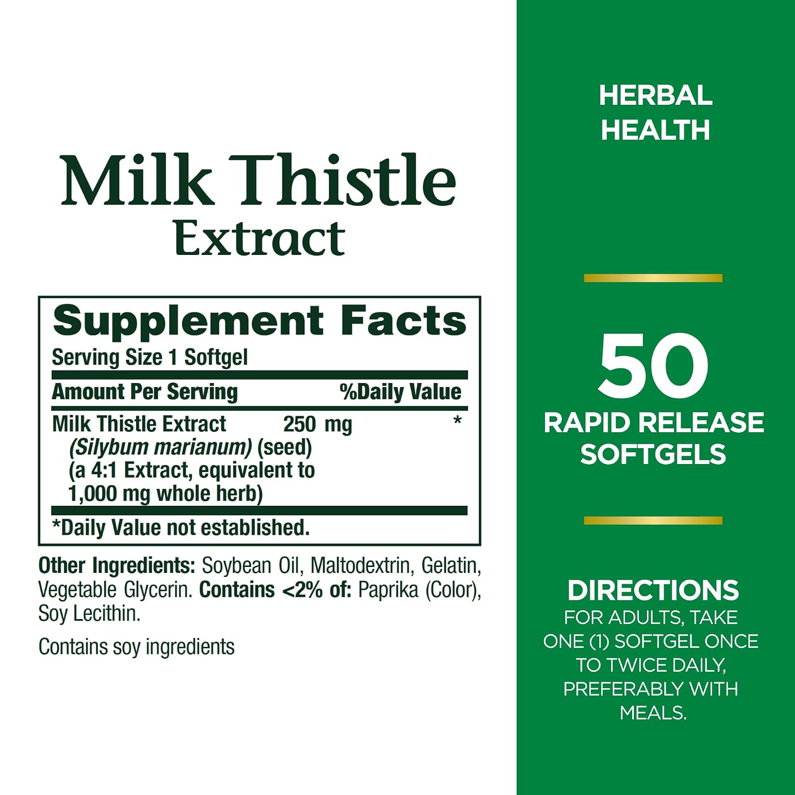 Nature's Bounty milk thistle softgels