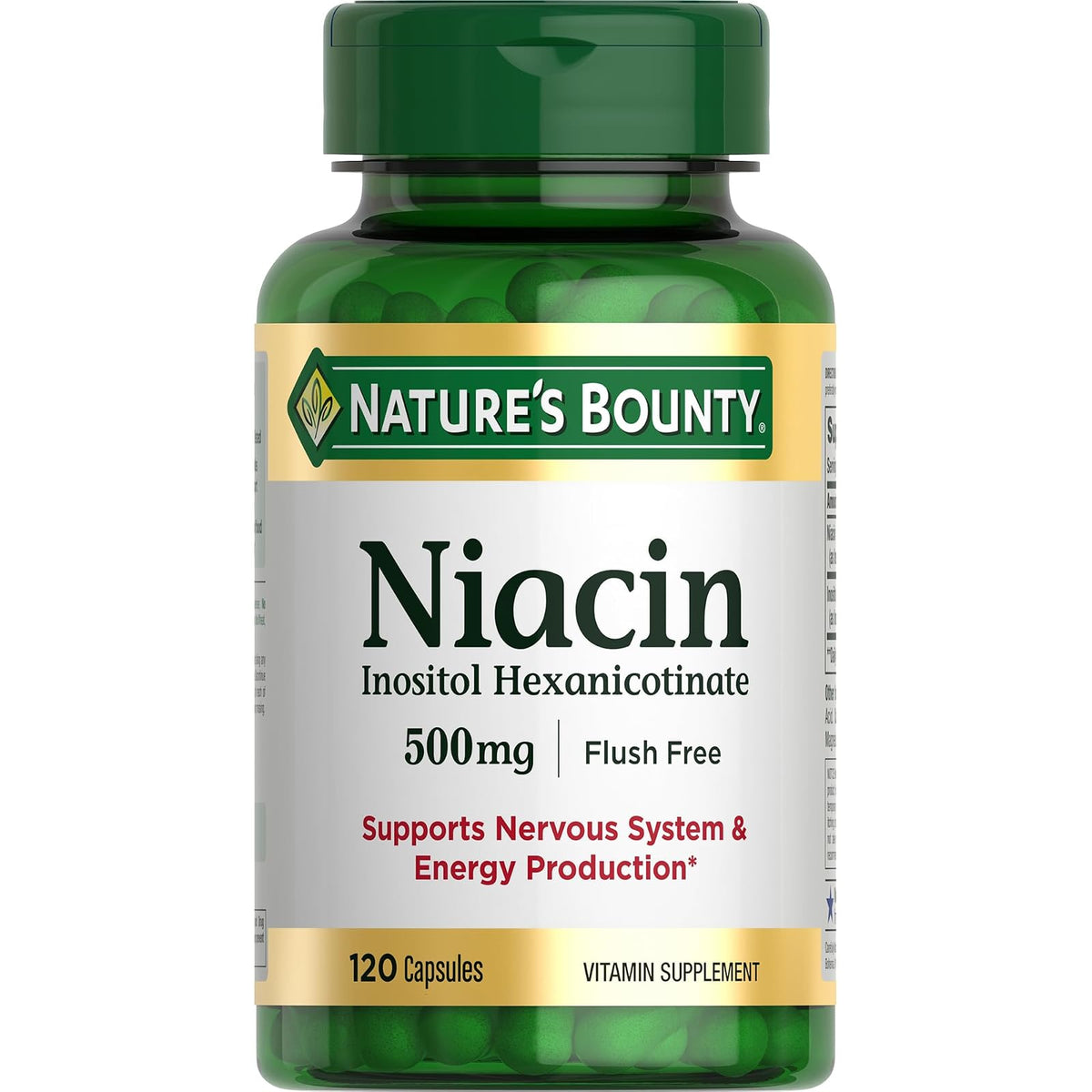 Nature's Bounty Niacin 500 mg capsules