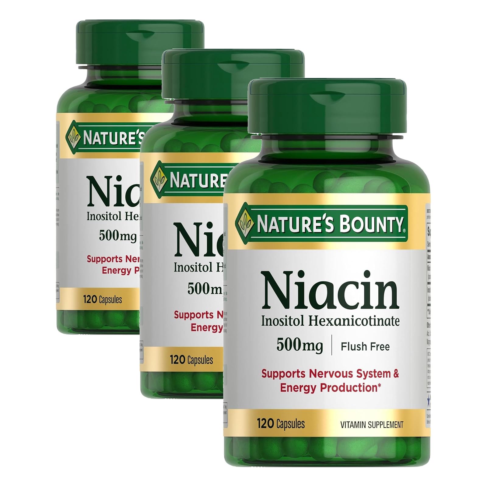 Nature's Bounty Niacin 500 mg capsules