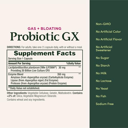 Nature's Bounty Probiotic GX benefits