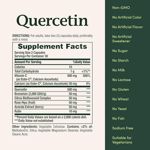 Nature's Bounty quercetin allergy relief
