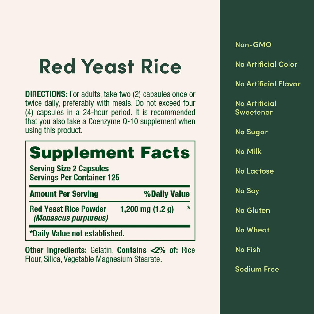 Nature's Bounty red yeast rice