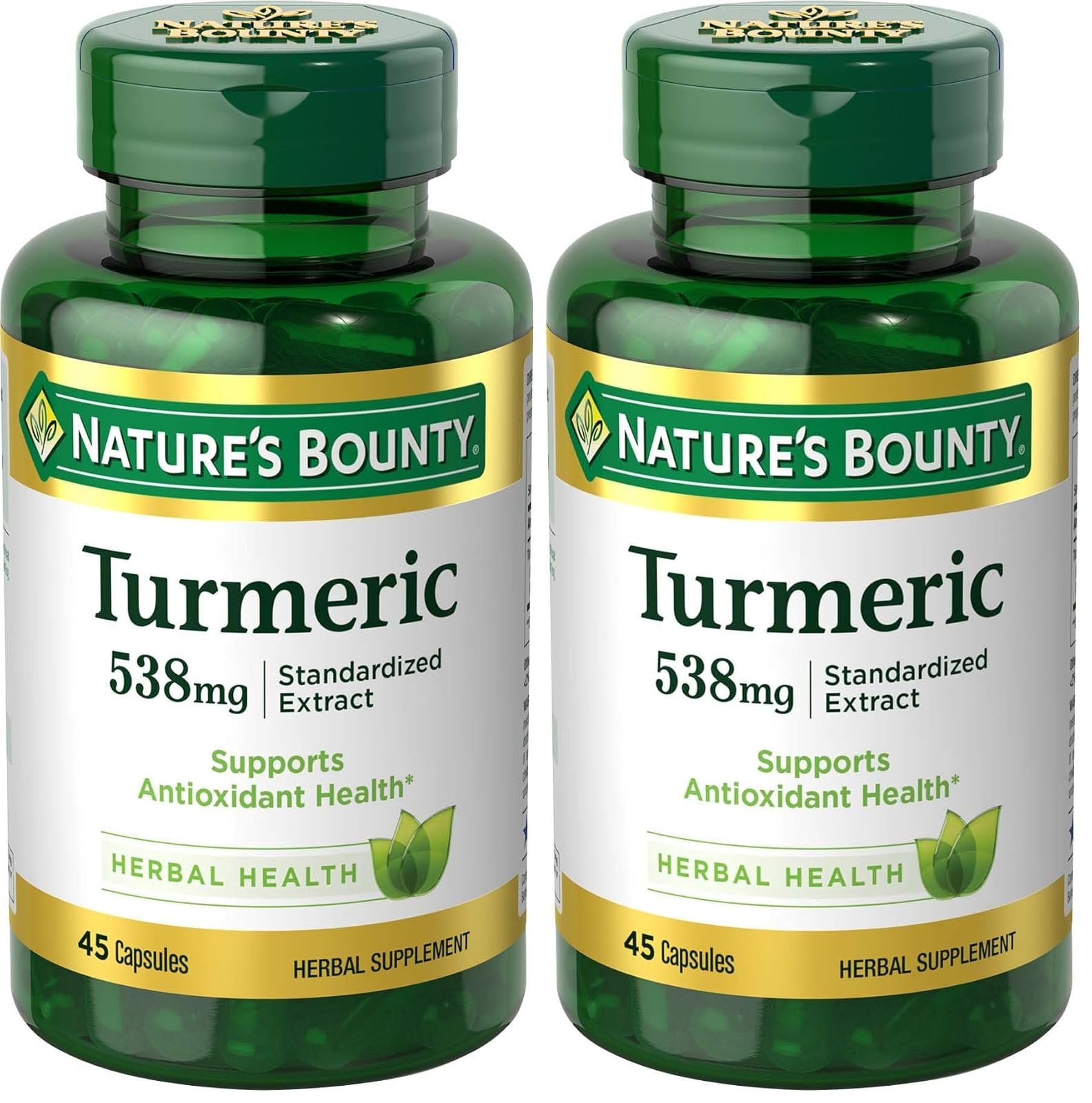 Nature's Bounty turmeric capsules for wellness