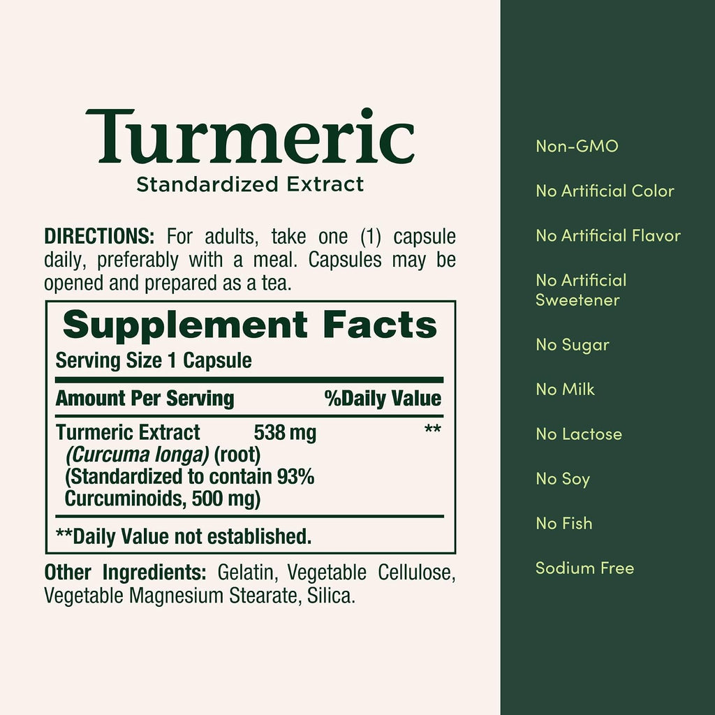 Nature's Bounty turmeric for joint support