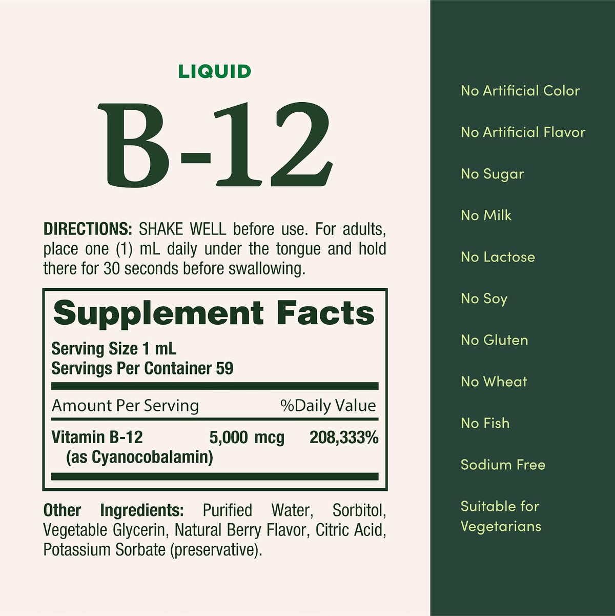 Nature's Bounty Vitamin B12 drops