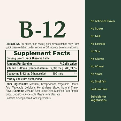 Nature's Bounty vitamin B12 for wellness