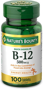 Nature's Bounty vitamin B12 tablets