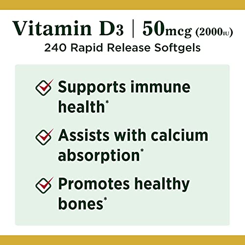 Nature's Bounty vitamin D for strong bones