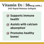 Nature's Bounty vitamin D for strong bones