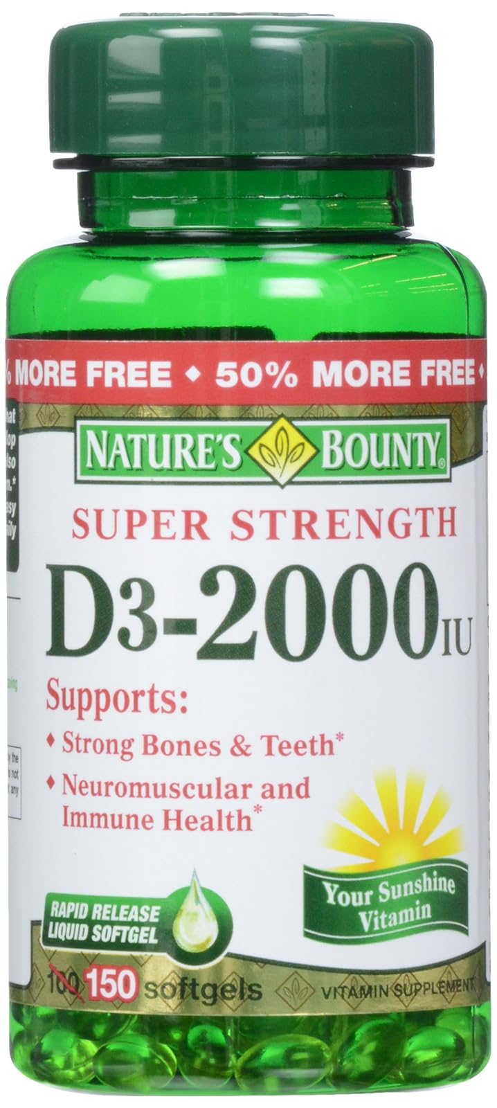 Nature's Bounty Vitamin D softgels
