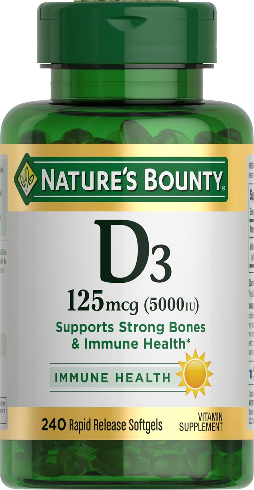 Nature's Bounty vitamin D3 benefits